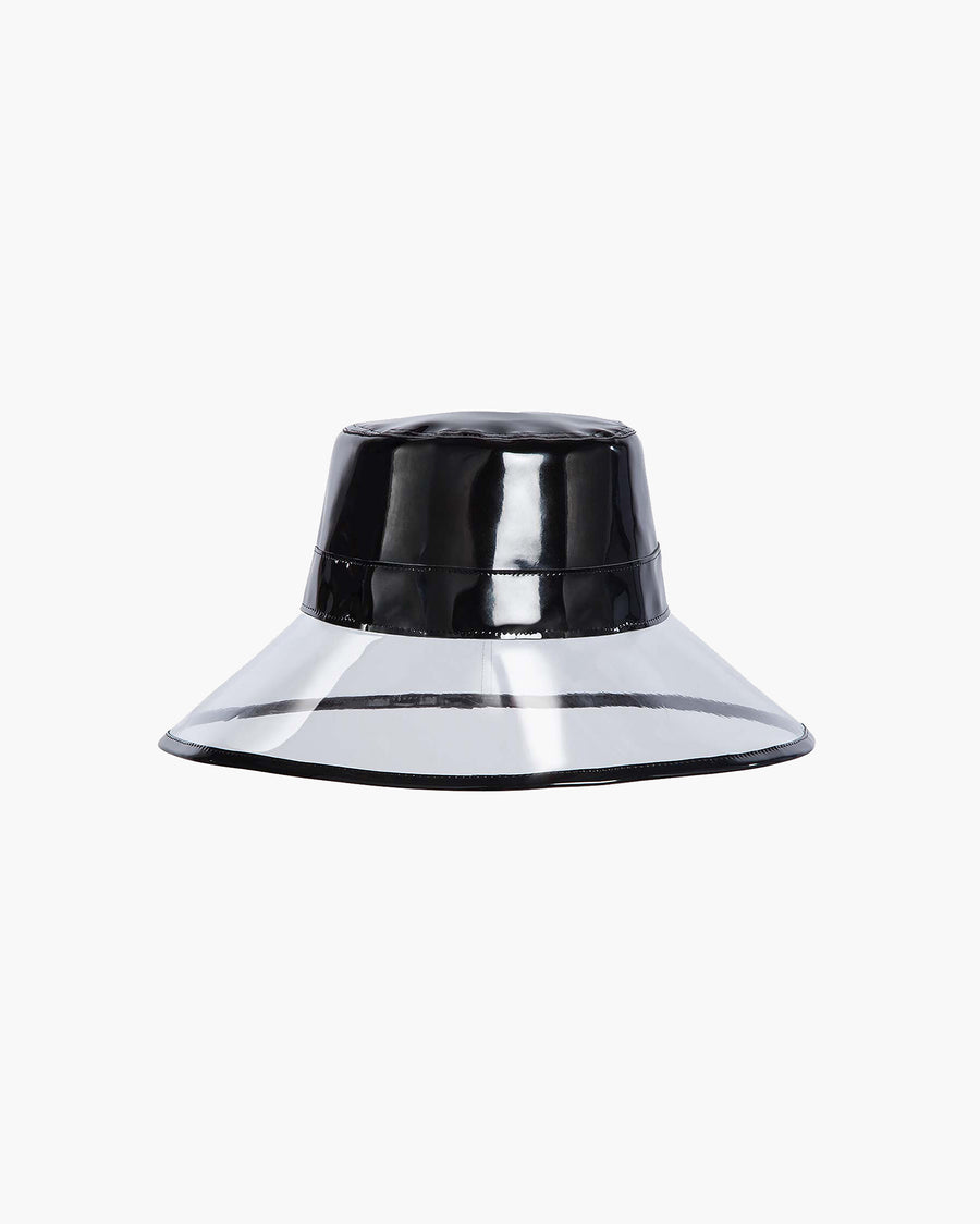 Gogo Rain Bucket Hat｜Crystal Vinyl Rain Hat | Crystal/Silver | Eric Javits