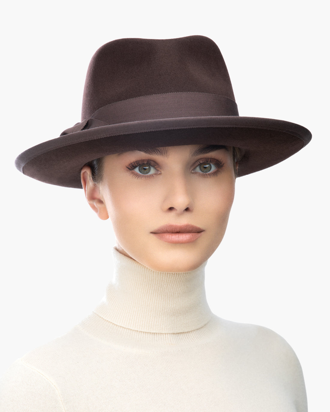 Tyler Felt Fedora Hat | Fringed Grosgrain Bow | Eric Javits