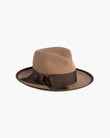 Tyler Felt Fedora Hat | Fringed Grosgrain Bow | Camel | Eric Javits