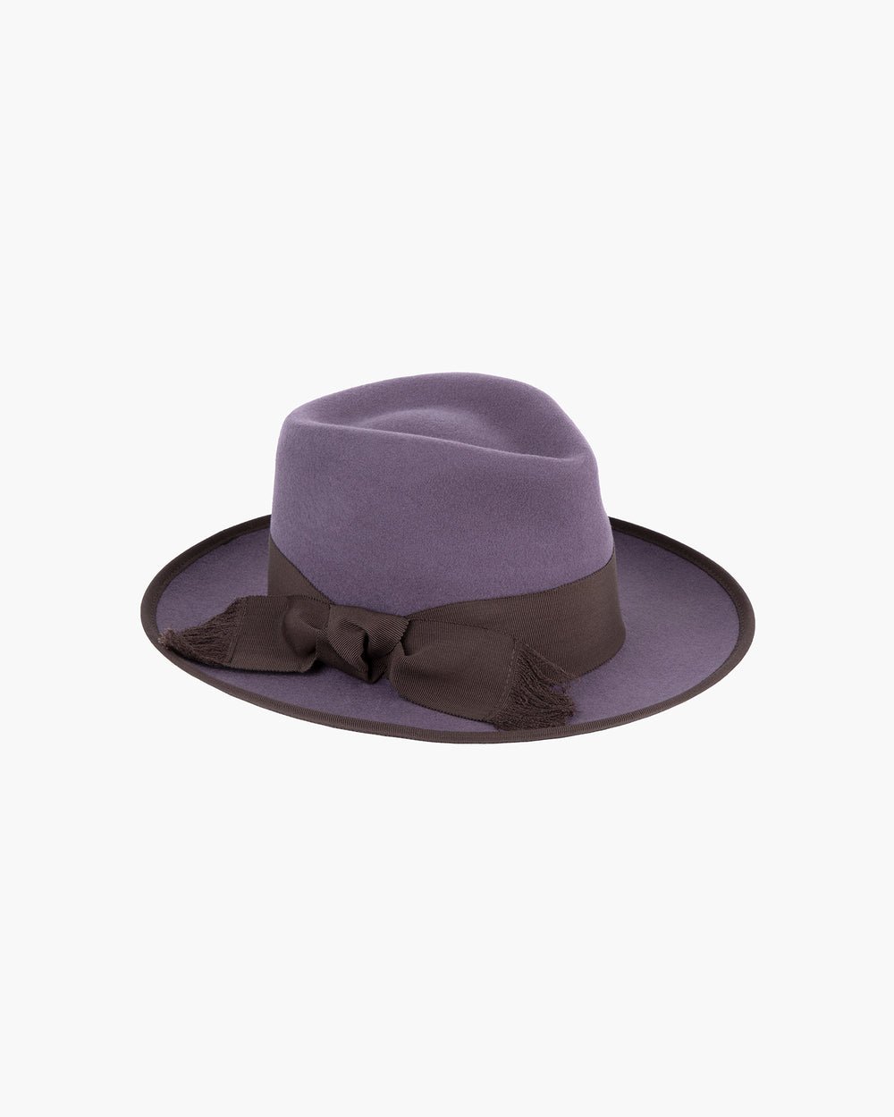 Tyler Felt Fedora Hat | Fringed Grosgrain Bow | Eric Javits