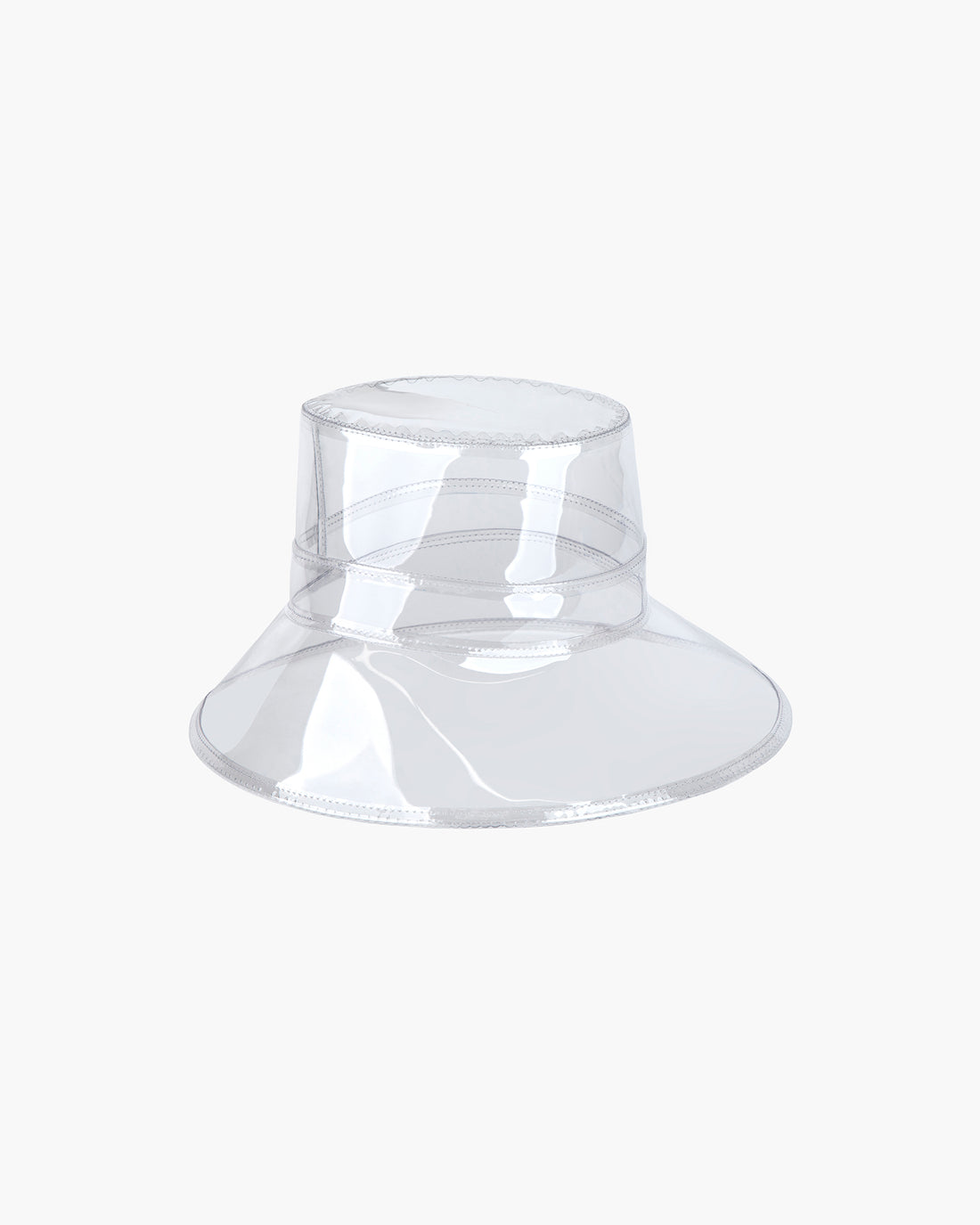Gogo Rain Bucket Hat｜Crystal Vinyl Rain Hat | Crystal/Silver | Eric Javits