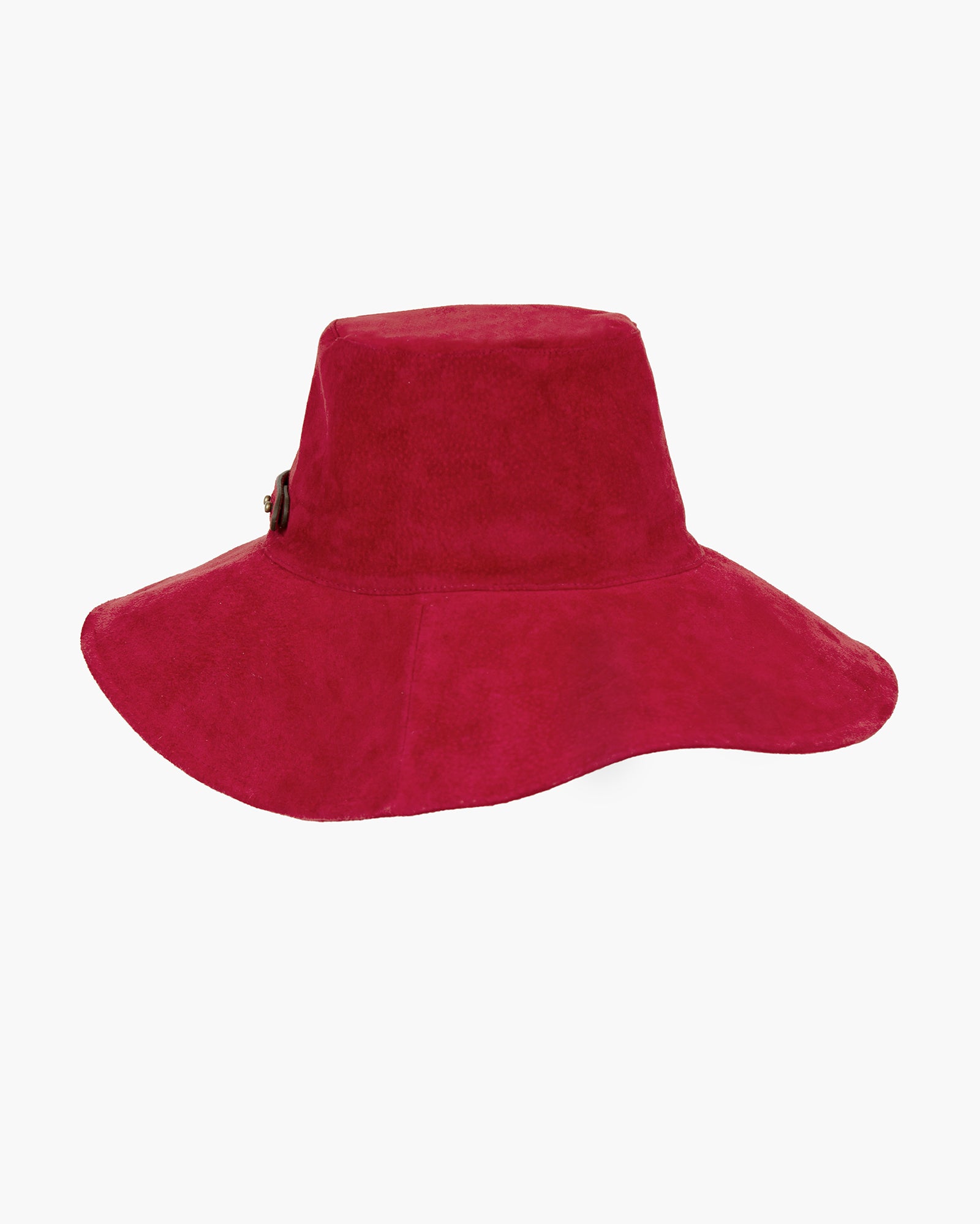 Anette Hat I Packable UPF 50+ Suede Floppy Hat | Red | Eric Javits