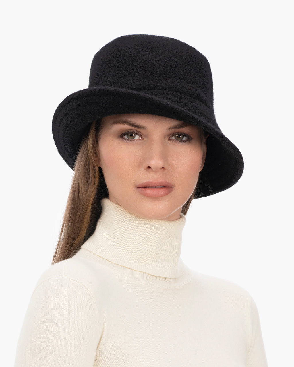 Wool Bucket I Packable Hat for Warmth | Black | Eric Javits