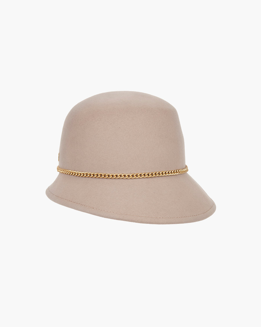 Chain Cloche Hat I Cloche with Gold Chain | Eric Javits