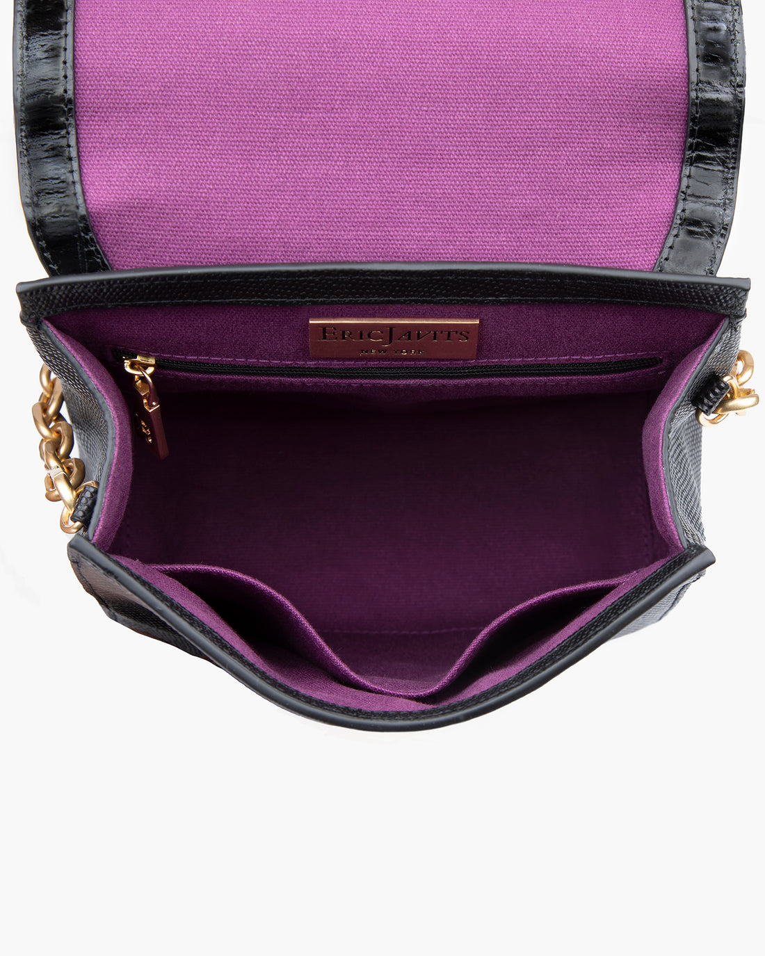 Livia Leather Bag I Gold-Tone Crossbody | Moonbeam | Eric Javits