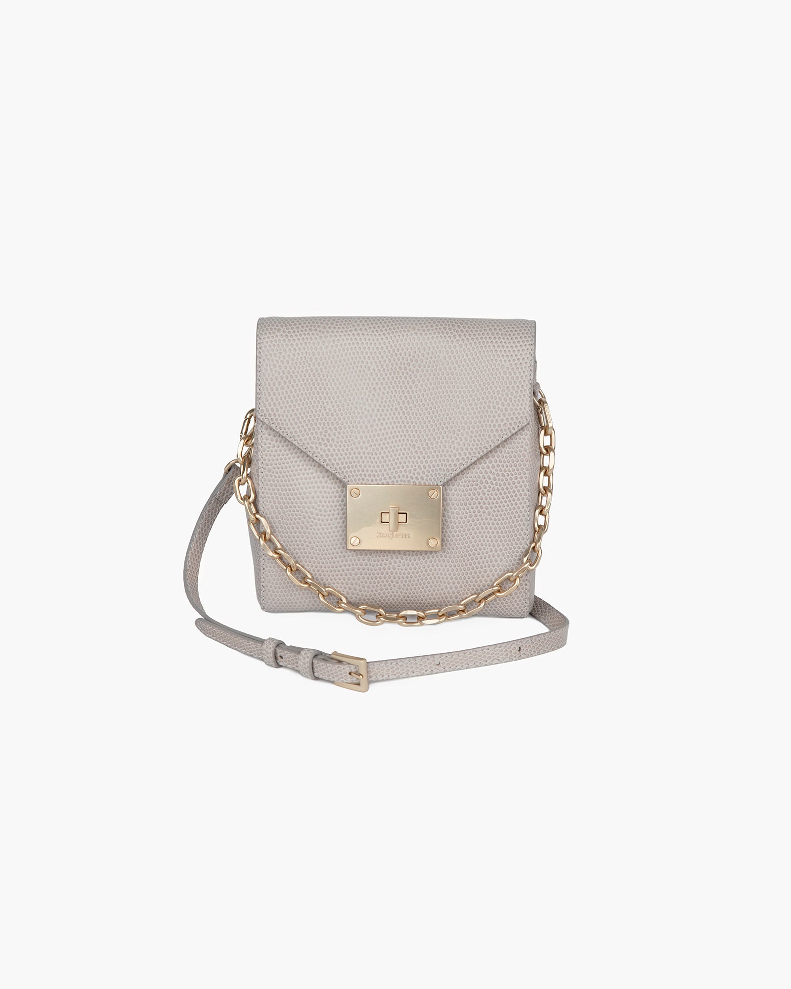 Livia Leather Bag I Gold-Tone Crossbody | Moonbeam | Eric Javits