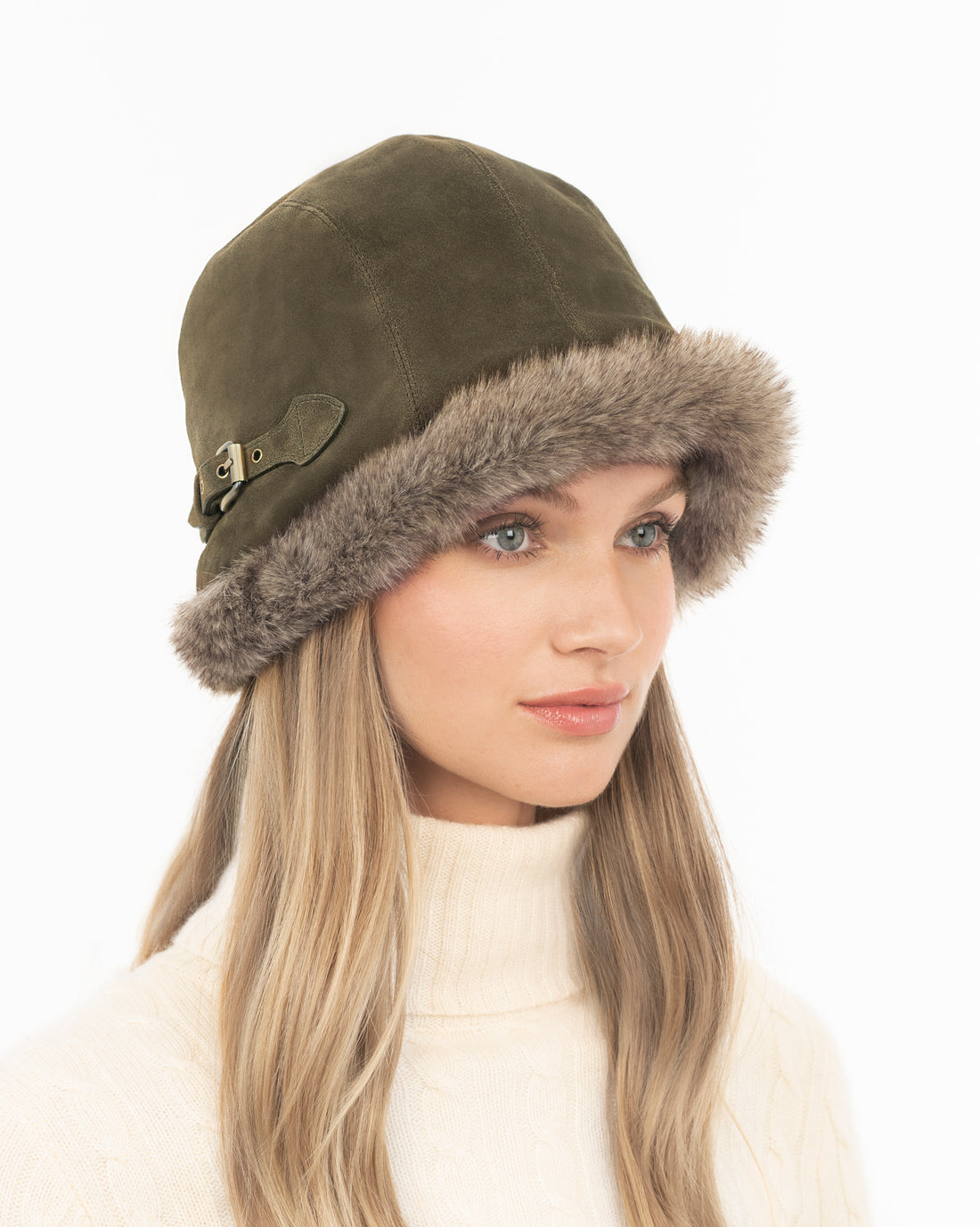 Vail Suede Cloche｜Handmade Winter Hat | Stucco | Eric Javits