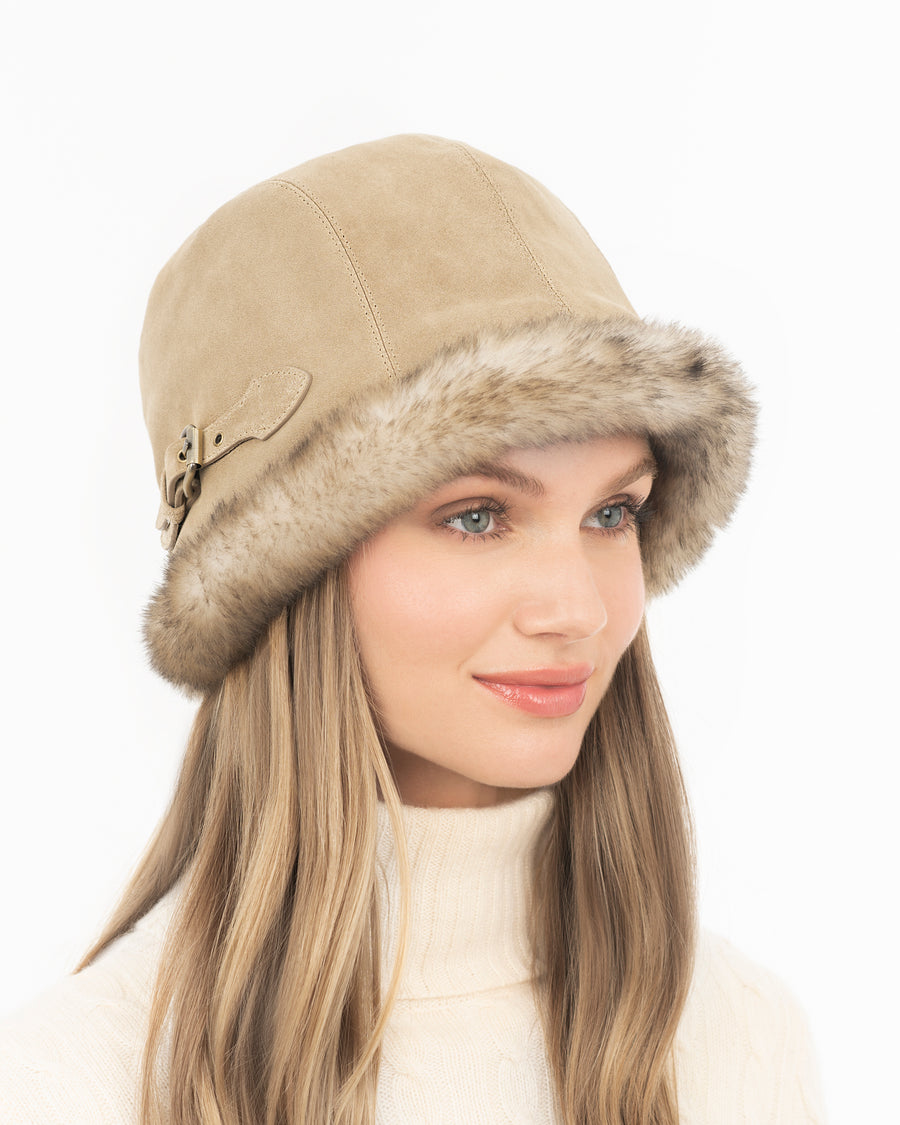 Vail Suede Cloche｜Handmade Winter Hat | Stucco | Eric Javits