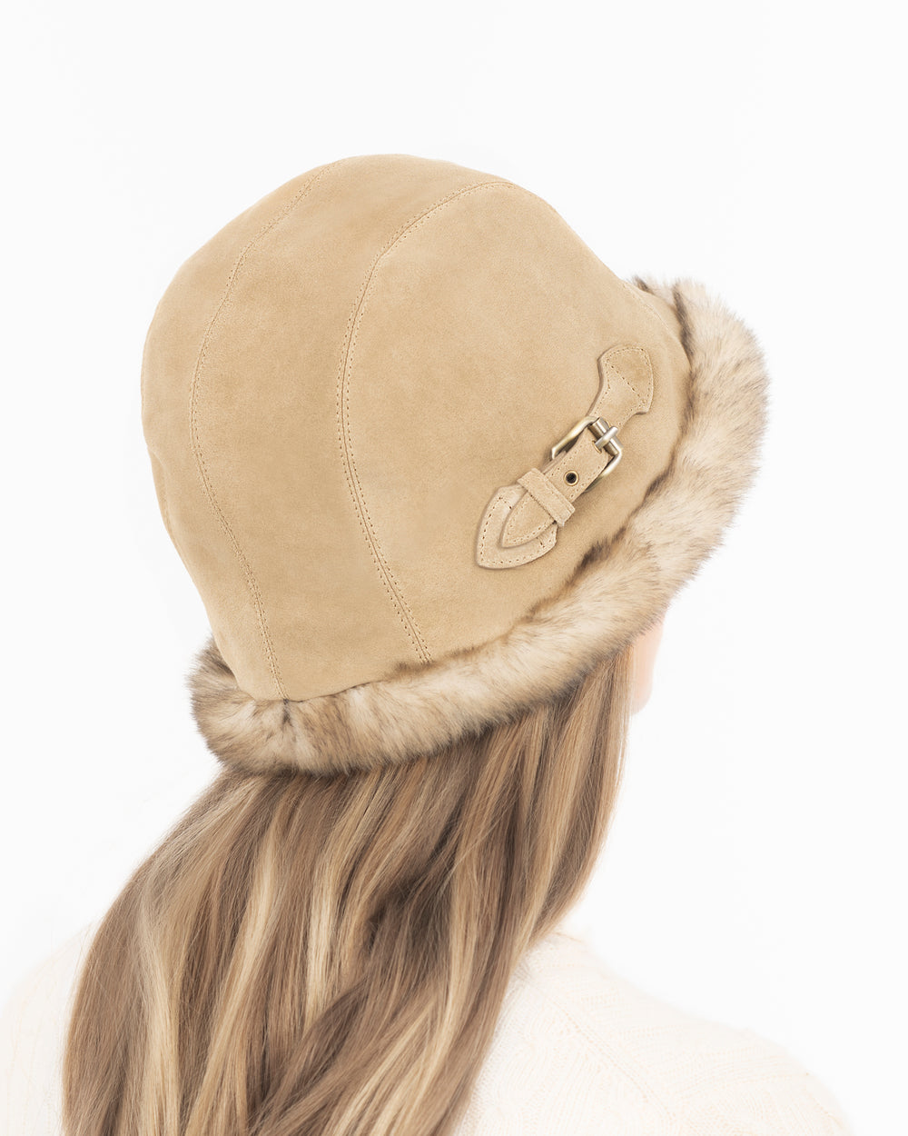Vail Suede Cloche｜Handmade Winter Hat | Stucco | Eric Javits