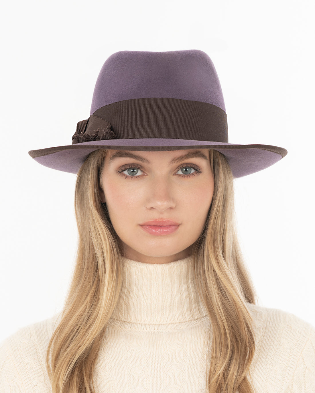 Tyler Felt Fedora Hat | Fringed Grosgrain Bow | Eric Javits