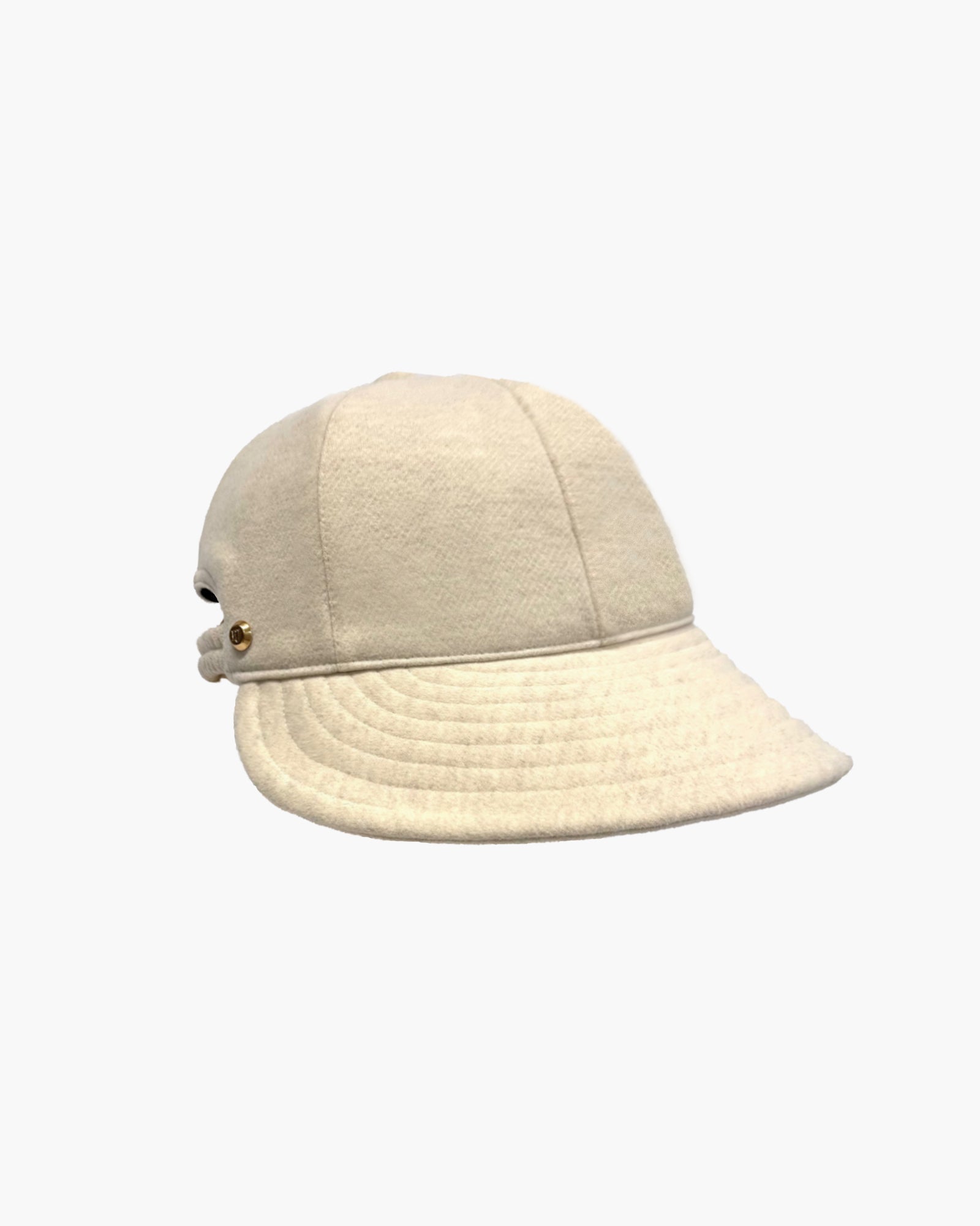 Callie D'Hiver Wool Cloche with Ponytail Hole | Cream | Eric Javits