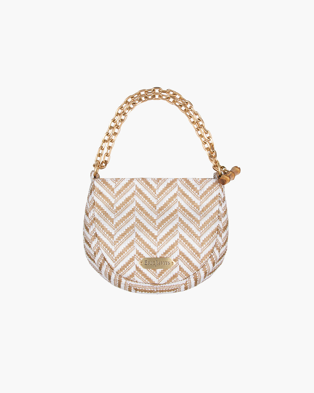Chain Pouch Raffia | White Mix | Eric Javits