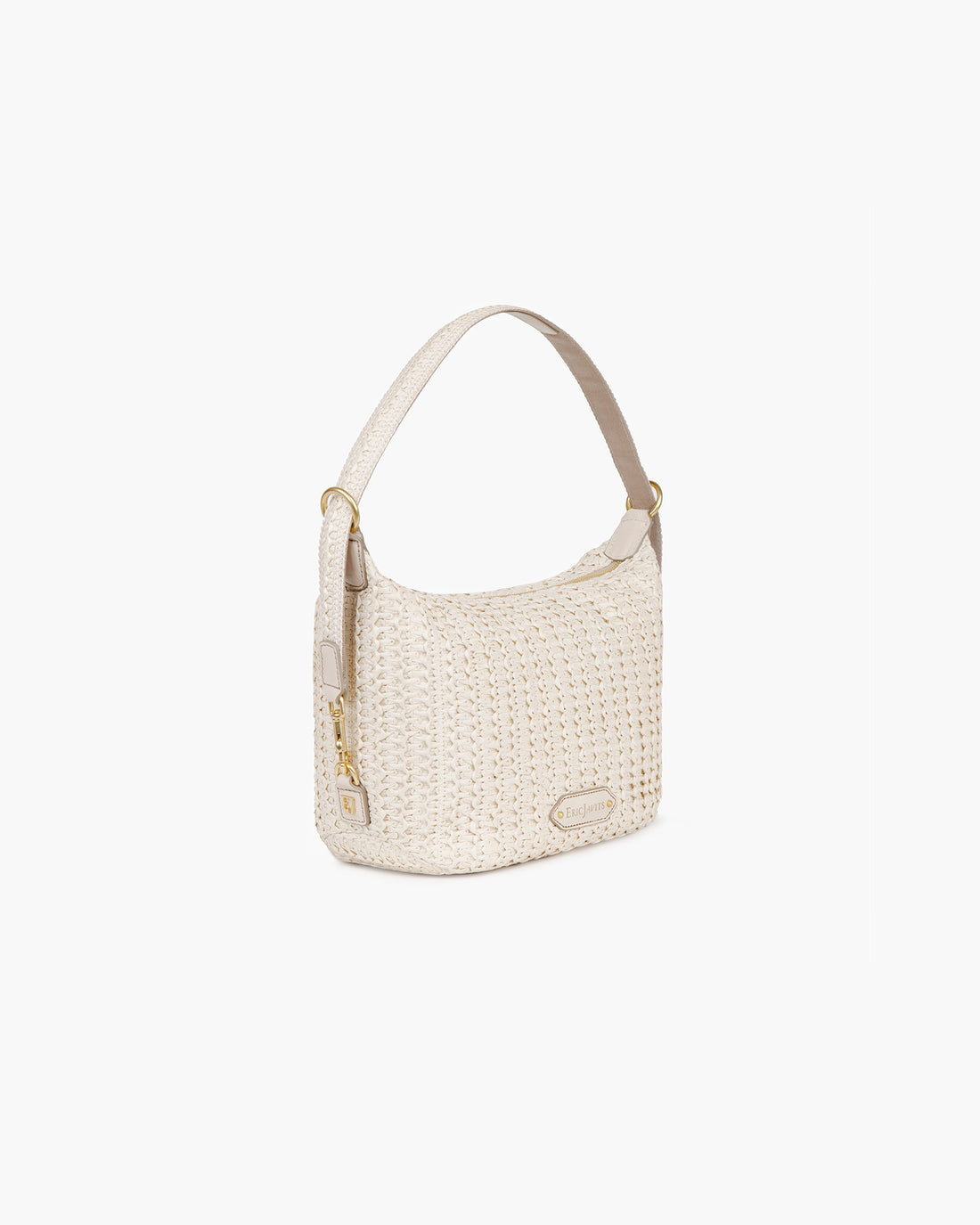 Jessica Straw Leather Hobo｜Mid-Size Handbag | Natural | Eric Javits