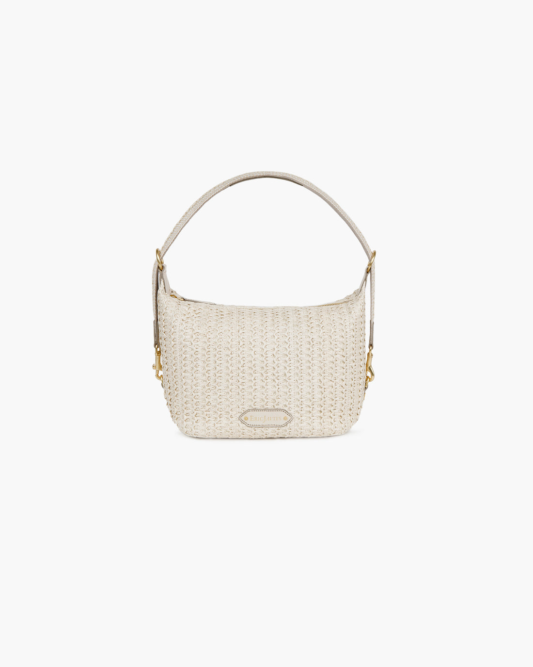 Jessica Straw Leather Hobo｜Mid-Size Handbag | Natural | Eric Javits