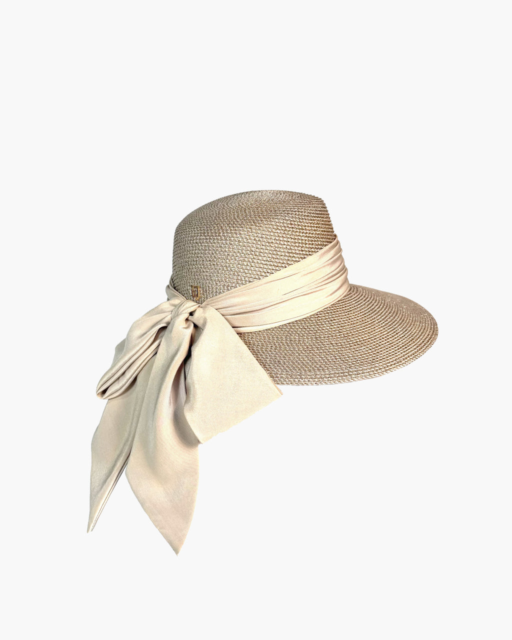Loulou Sun Hat I Squishee® Straw & Silk Bow | Gold | Eric Javits