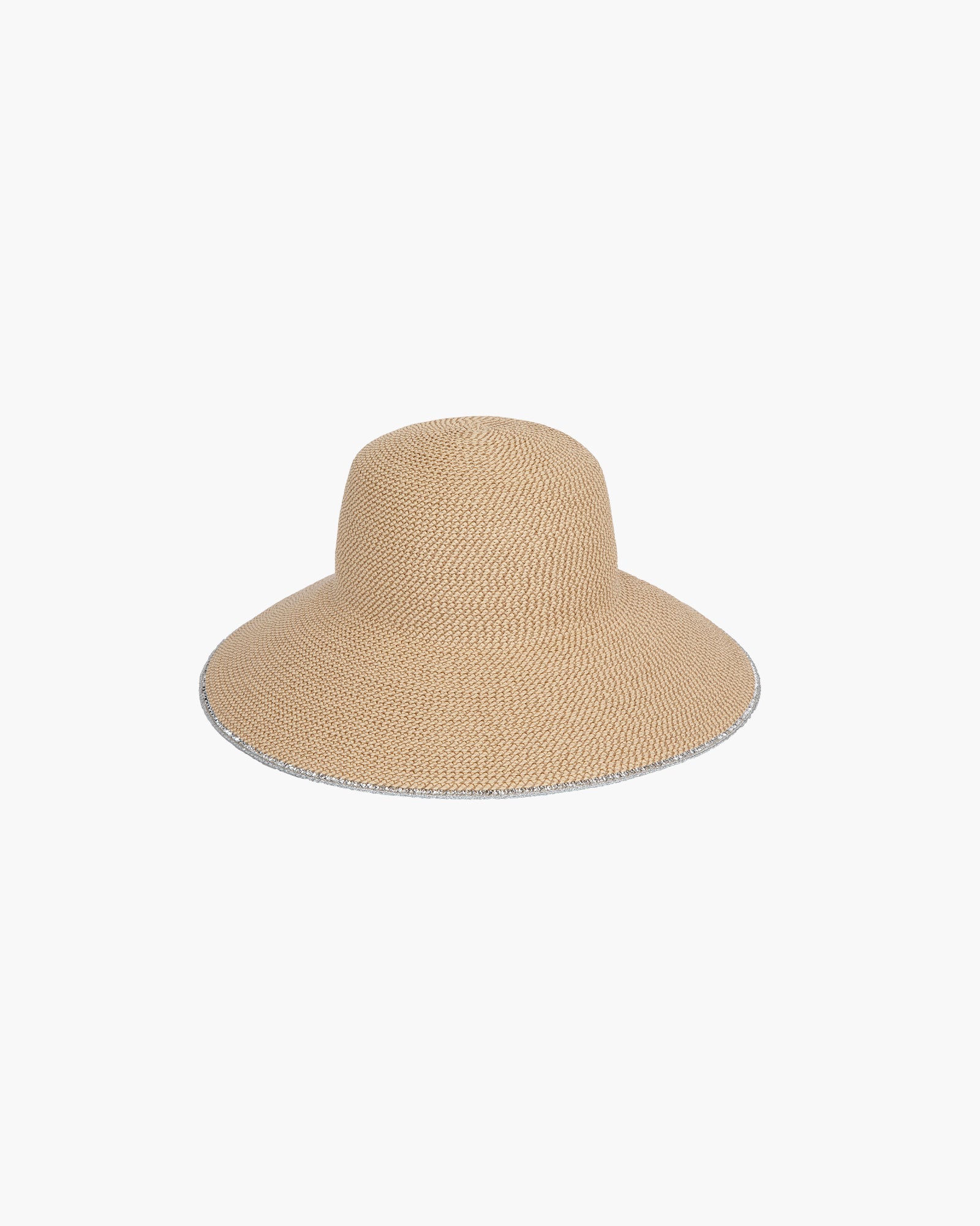 Hampton Straw Hat | Women's Skimmer Hat | Peanut/Silver | Eric Javits