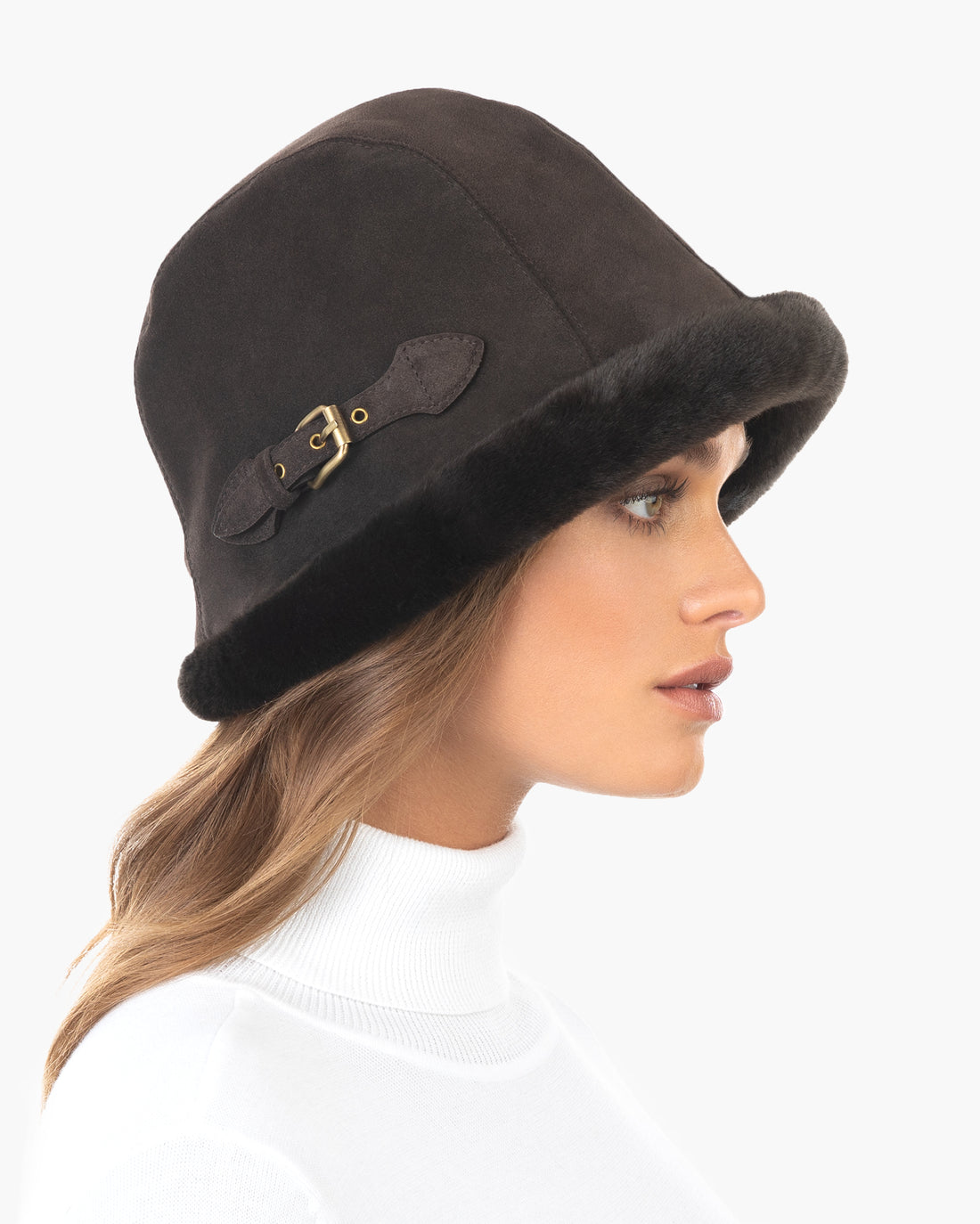 Vail Suede Cloche｜Handmade Winter Hat | Stucco | Eric Javits