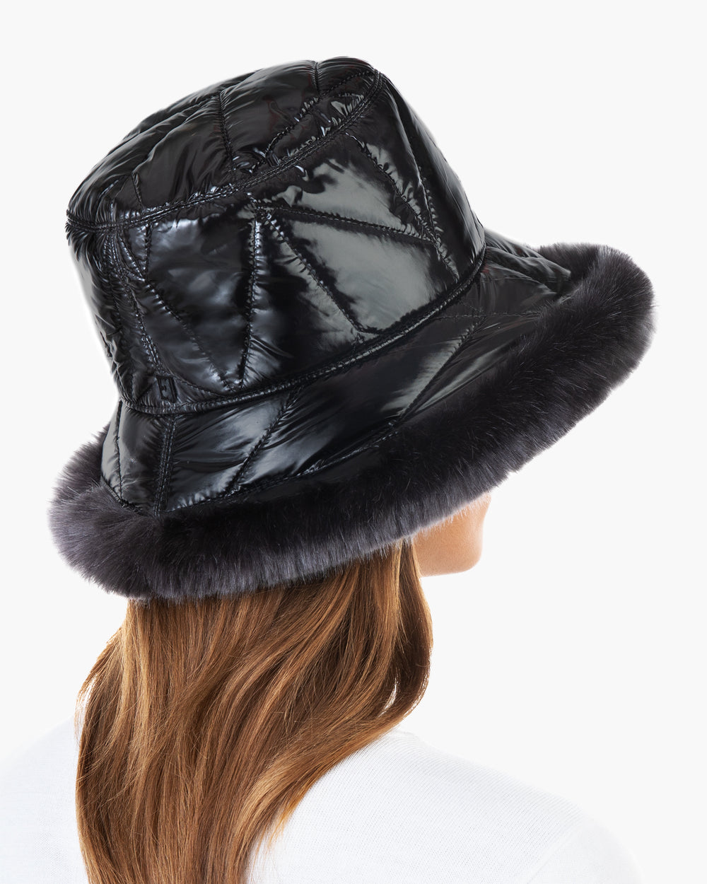 Invincible Winter Puffer Bucket Hat | Silver | Eric Javits