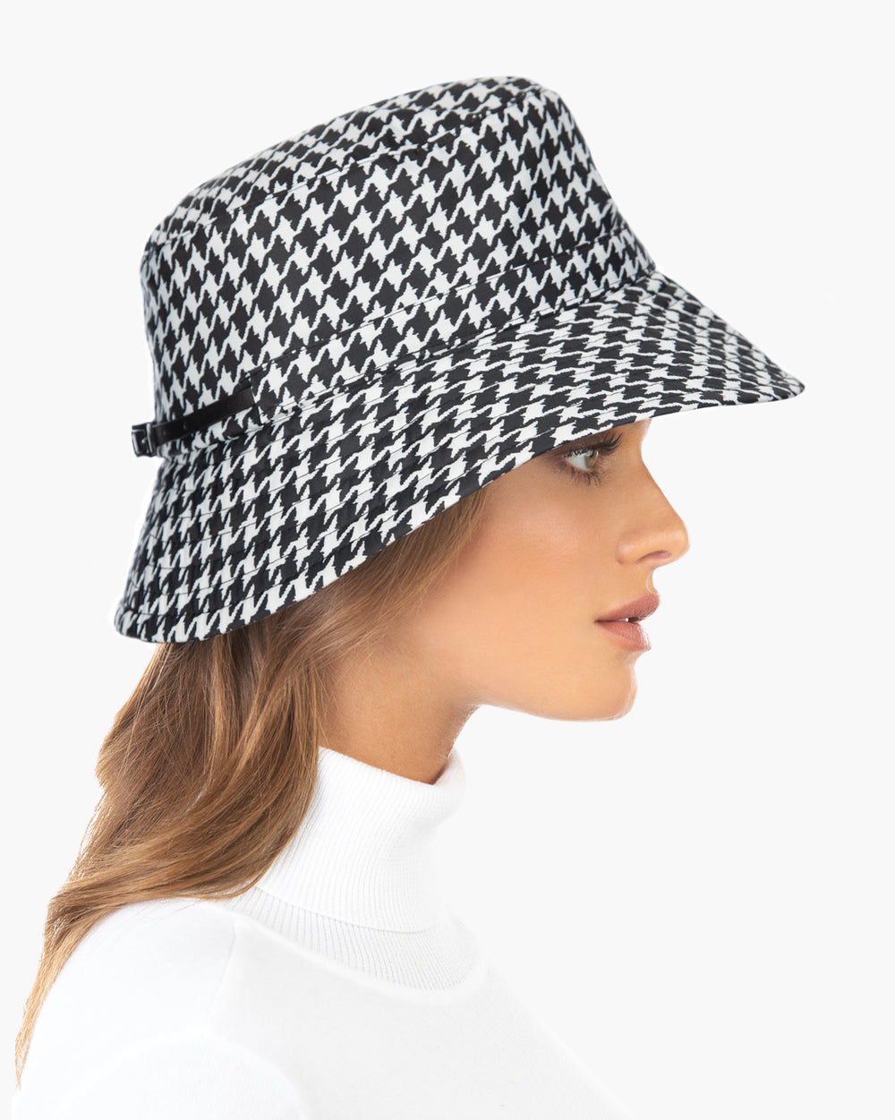 Rain Bucket Felt | Women's Rain Hat | Tan Check | Eric Javits