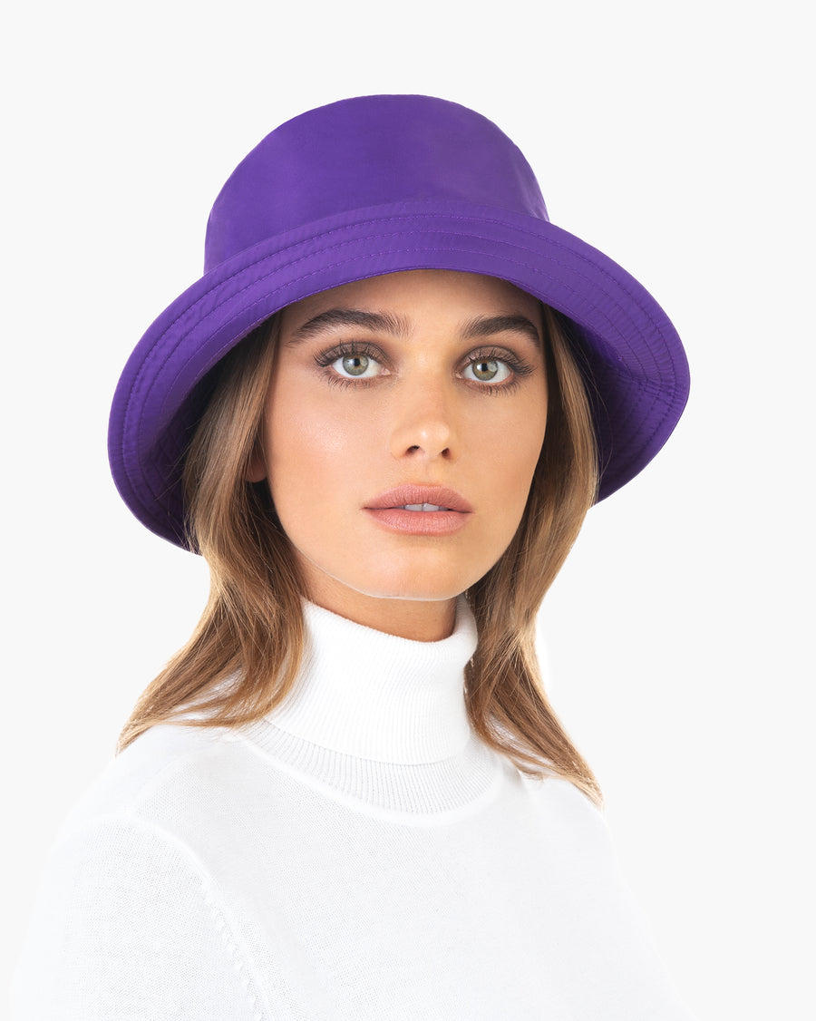 Rain Bucket Felt | Women's Rain Hat | Tan Check | Eric Javits