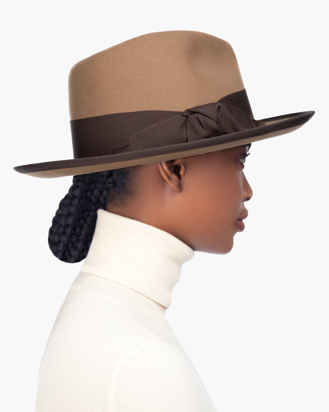 Tyler Felt Hat | Fedora Designer's Hat | Eric Javits | Camel | Eric Javits