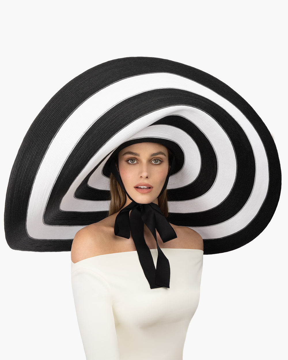 Gigantic Javits Striped｜Wide Brim Straw Hat | Eric Javits