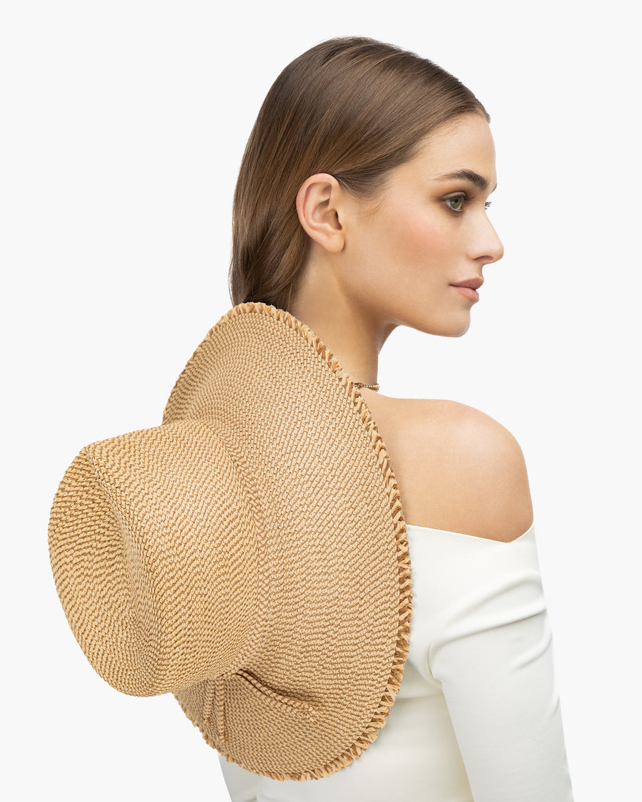 Squishee® VIP Hat｜Packable Fedora｜Chin Strap | Peanut | Eric Javits