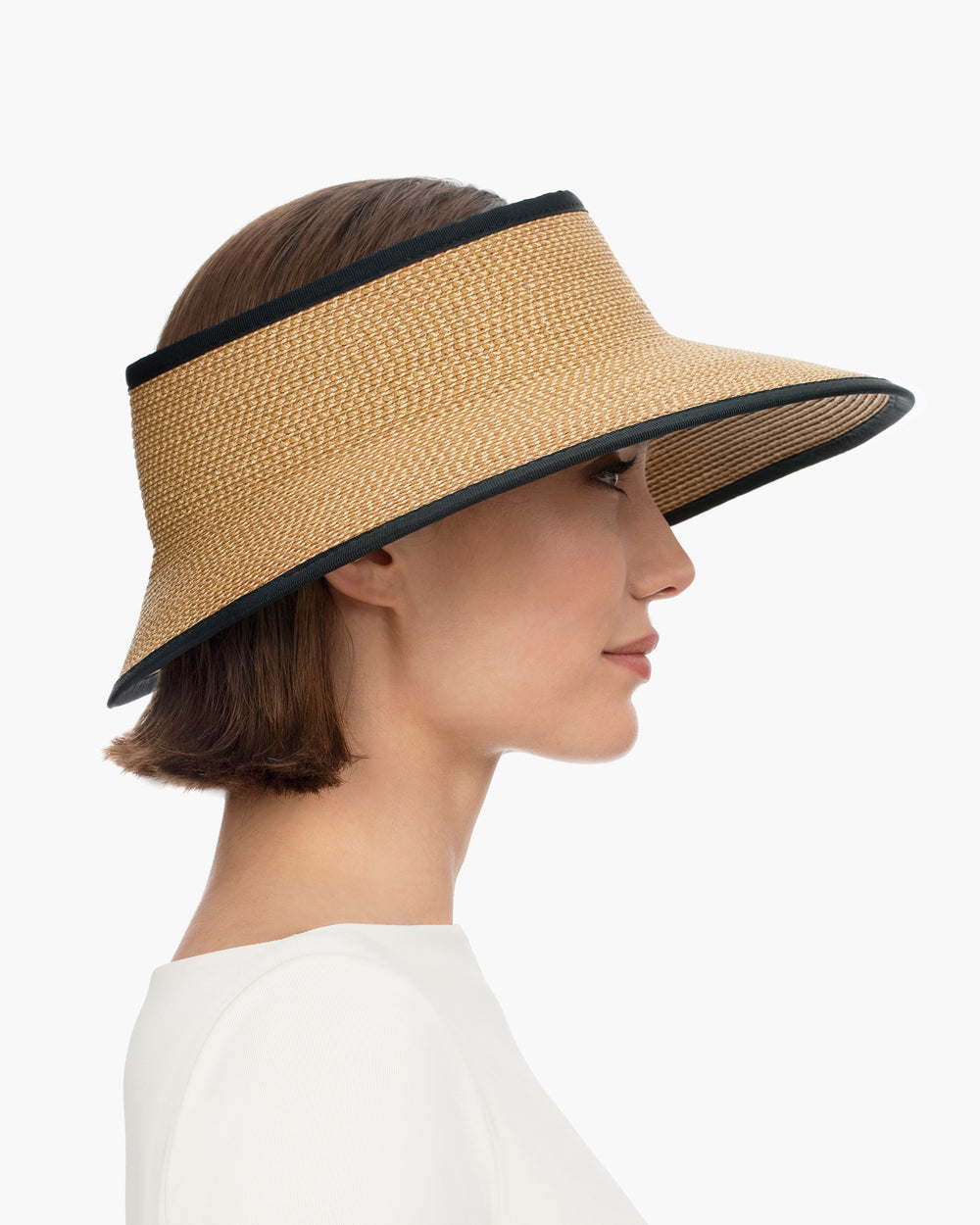 Lil Squishee Visor | Packable Women's Visor | Peanut/White | Eric Javits