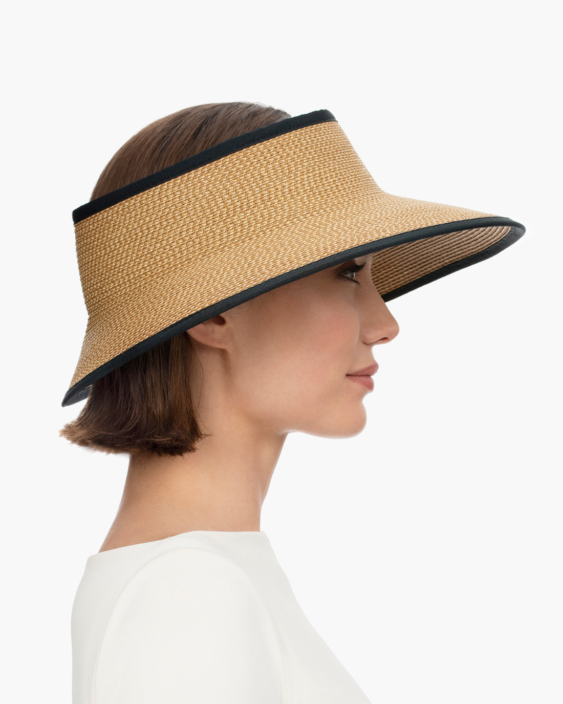 Lil Squishee Visor | Packable Women's Visor | Peanut/White | Eric Javits