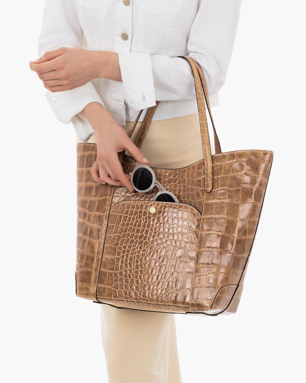 Crikey Mate I Leather Tote with Snap Closure | Eric Javits